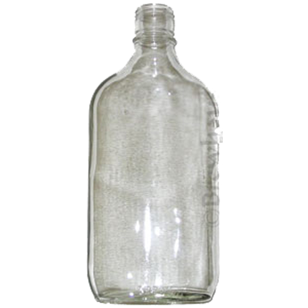375ml Flask Liquor Bottles, Clear, 24/cs - Brewhaus America