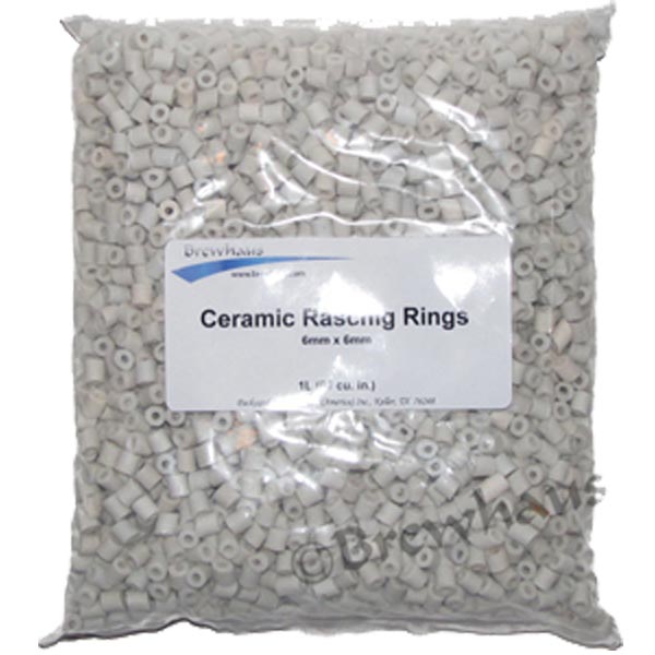 Ceramic Raschig Rings- 1L - Brewhaus America